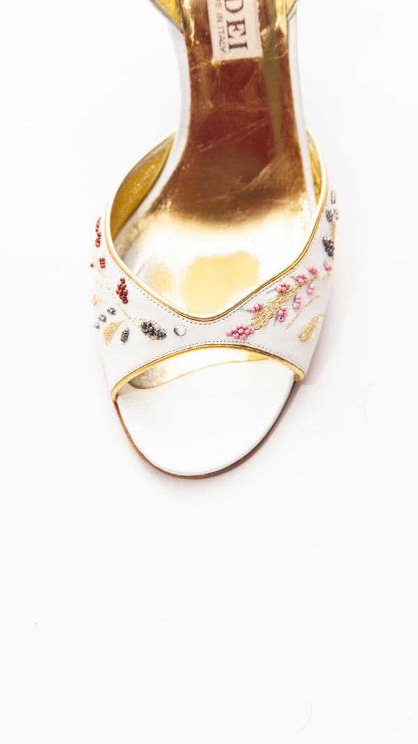 Casadei Vintage Red Bow Sandals | Eklektikos The Shoe Archives